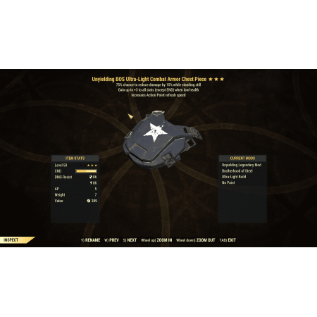 Buy [Armor set] Unyielding Sentinel Heavy BOS Combat armor (AP Refresh ...